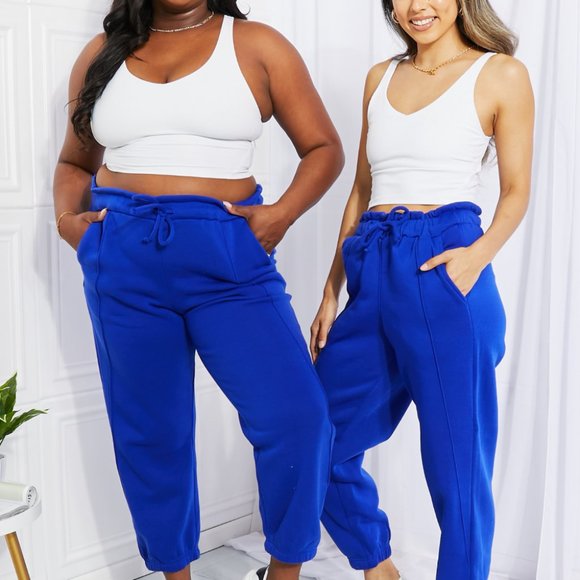 Zenana Outfitters Pants And Jumpsuits Zenana Full Size Cant Stop Me Paperbag Waist Joggers